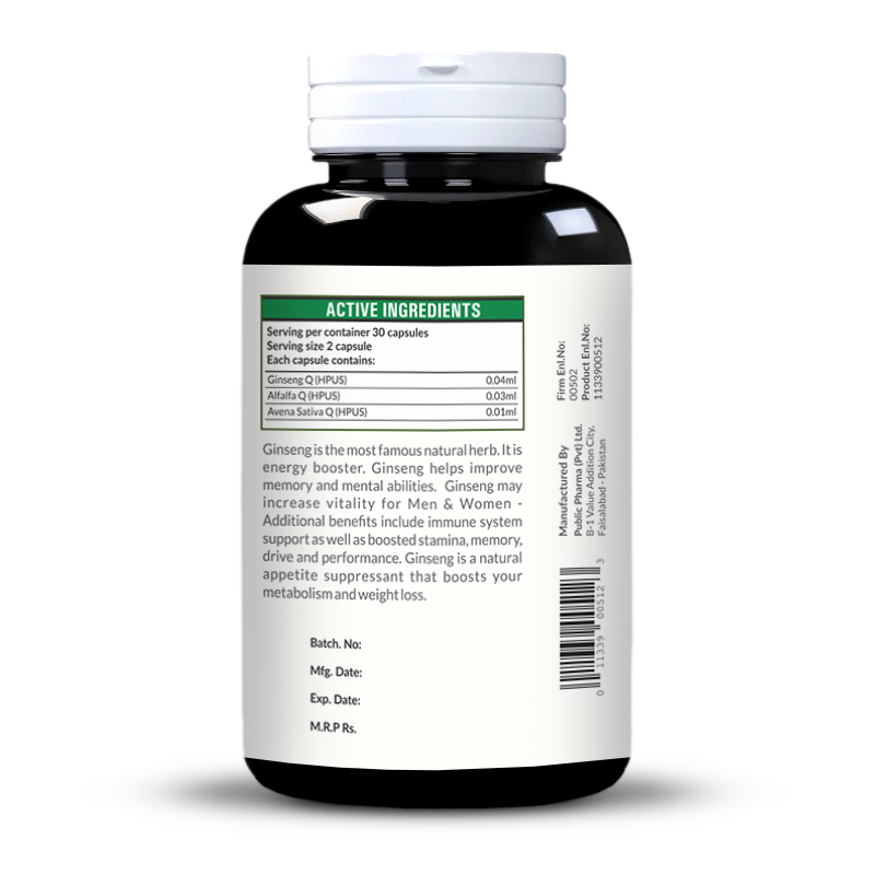 Men's General Fitness Tablets - GINSENG Capsules - Biovita– biovita.com.pk